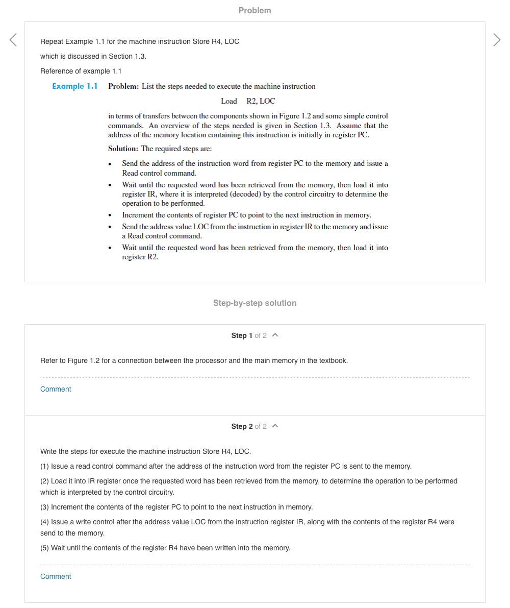 Computer Organization (XB_40009) solutions chapter 1 - VU brunet